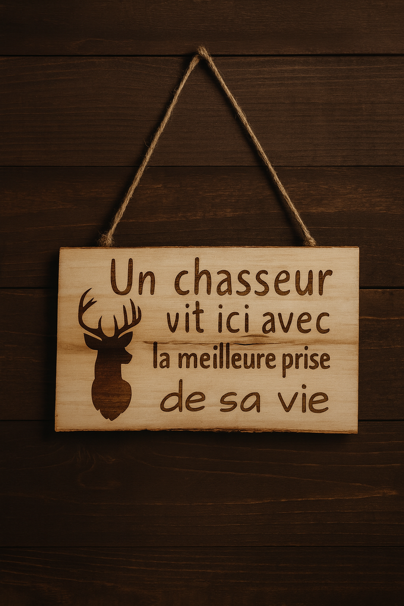Plaque de bois personnalisée – Gravure AdeMir